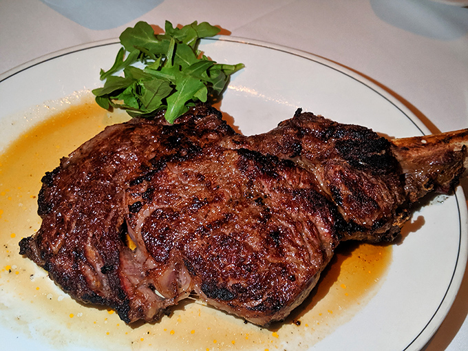 Behold the ribeye—a masterpiece of marbling that makes Michelangelo's David look like a rough draft. That char speaks volumes.