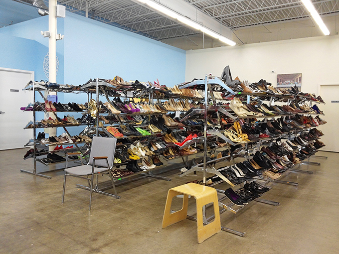Shoe heaven or footwear museum? With this many options, Imelda Marcos would need a bigger closet.