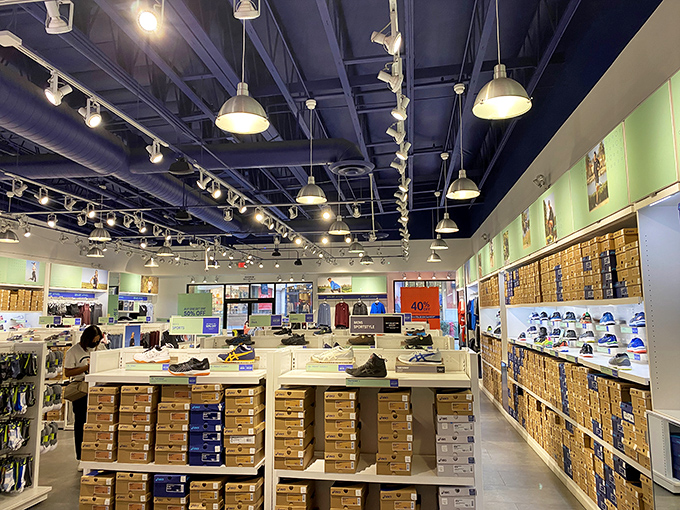 Shoe heaven exists, and it's organized in perfect rows. This footwear emporium makes you wonder if Imelda Marcos herself designed the layout.