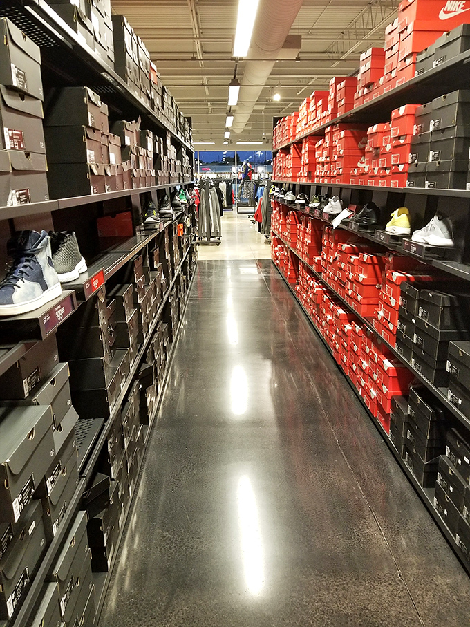 The holy grail for sneakerheads &ndash; walls of boxes promising comfort for your feet and relief for your budget.