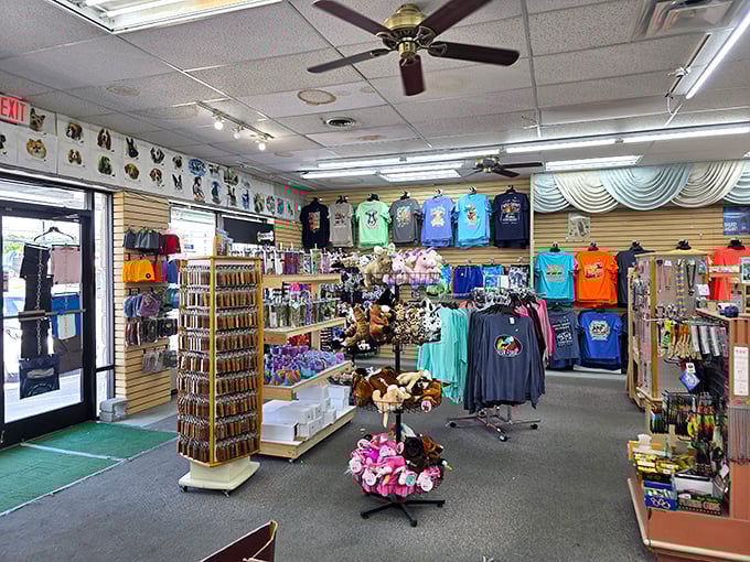 Souvenir Country: where "I'll just browse" turns into "I need this bear-shaped bottle opener" faster than you can say "impulse purchase."