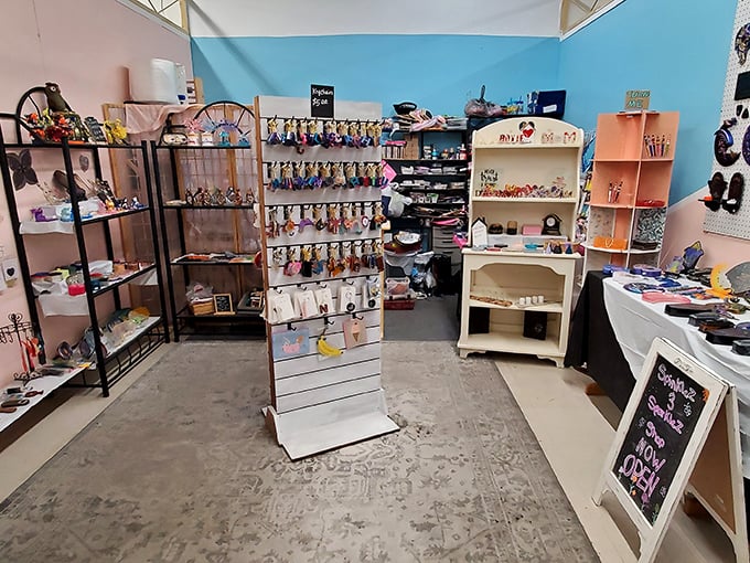 Handcrafted jewelry and accessories await new homes, like supporting actors ready for their starring role in your wardrobe.