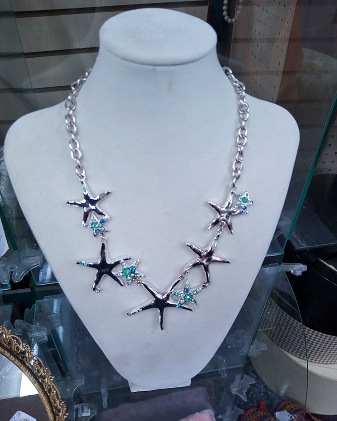 Ocean-inspired jewelry that captures coastal magic in silver and turquoise. These starfish would make Neptune himself jealous.