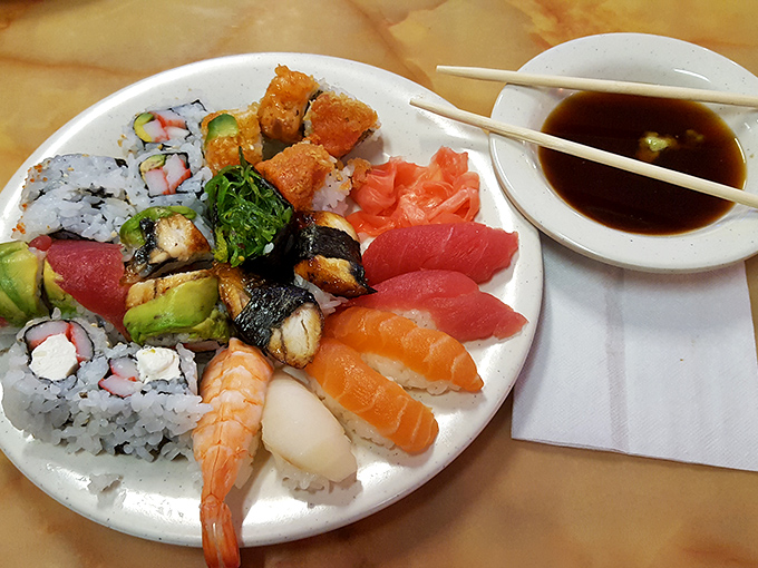 Buffet sushi that actually looks appetizing? It's not a mirage&mdash;these colorful rolls and fresh nigiri are ready for their close-up.