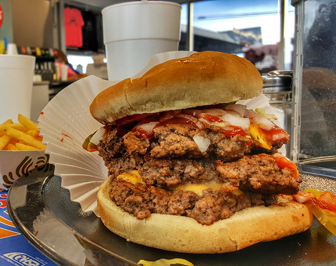 Behold the legendary Big "C" burger&mdash;where beef patties stack like geological layers of deliciousness. This isn't fast food; it's slow food served quickly.