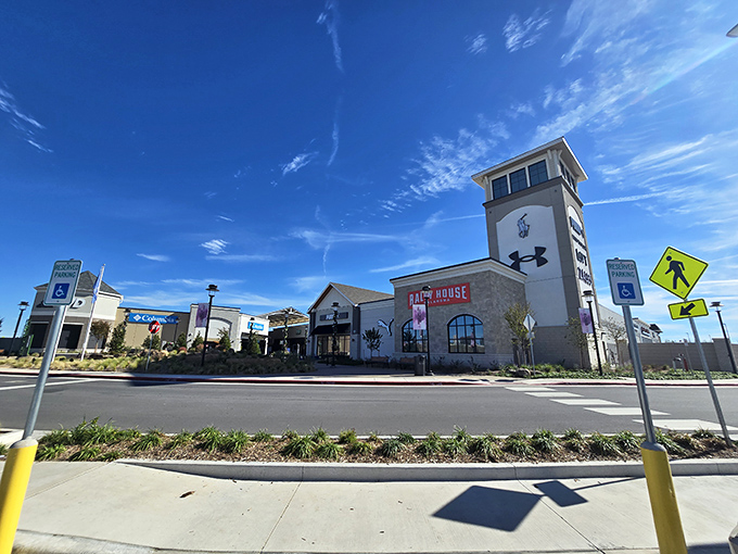 Under Armour stands tall among the outlet's impressive lineup—like that friend who always knows where to find the best deals in town.