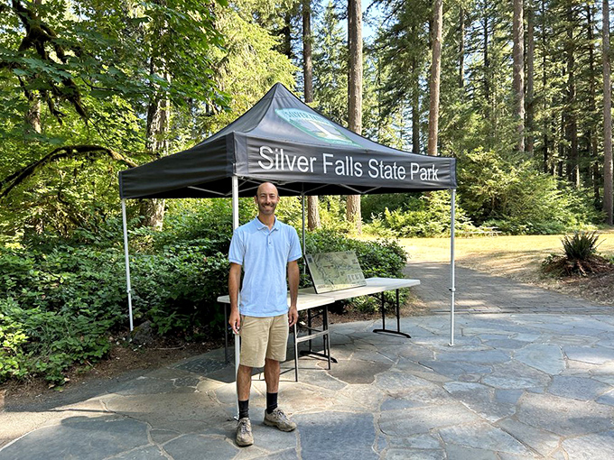 The park's information station: where rangers answer the eternal question, "How much longer until we see the waterfall?" with infinite patience.