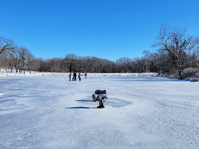 Nebraska's answer to the winter blues? A frozen playground where ice skating feels less like exercise and more like floating on a crystal dance floor.
