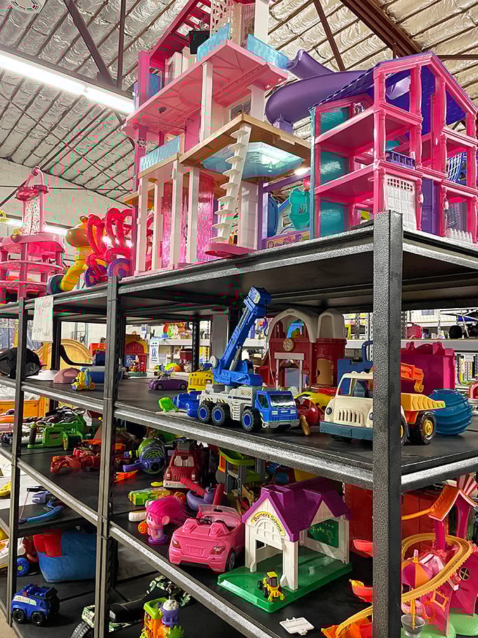 Toy paradise or plastic purgatory? Either way, this colorful collection of childhood memories awaits new adventures with the next generation.
