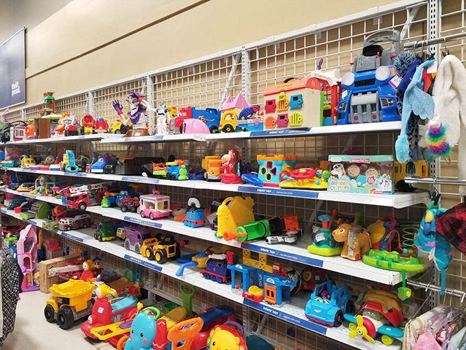 The toy section transforms parents into budget superheroes, saving the day without emptying college funds or retirement accounts. 