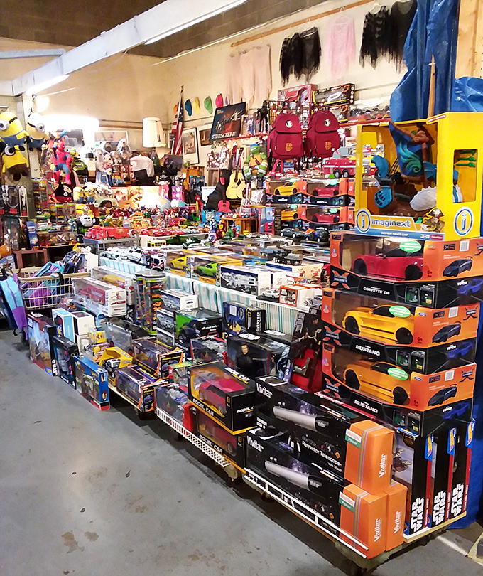 Toy paradise or collector's nirvana? This vendor's display would make any kid (or nostalgic adult) wide-eyed with possibility.