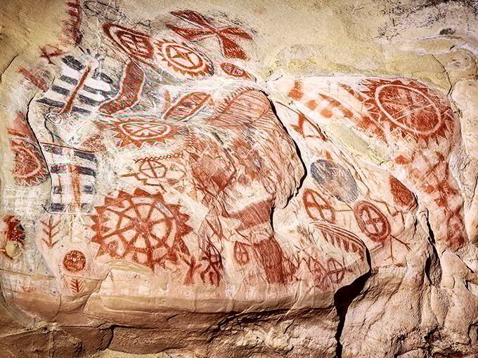 The cave's mysterious interior promises stories told in pigment and stone, a cultural time capsule nestled in Santa Barbara's chaparral-covered mountains.