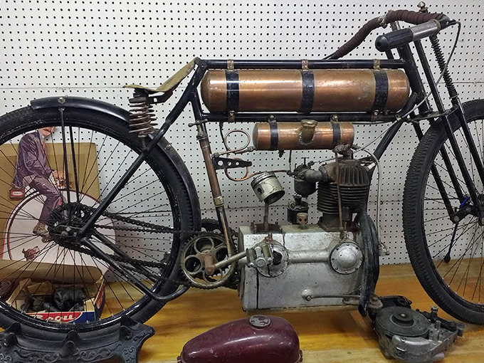 This vintage motorcycle isn't just transportation&mdash;it's mechanical poetry from an era when engines were works of art.