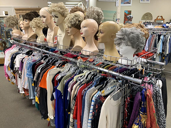 Who needs a time machine when you can find these vintage mannequin heads? Each one tells a story—or at least holds a fabulous wig with panache.