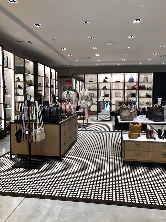 Elegance meets affordability in this designer boutique where handbags and clothing are displayed with Fifth Avenue style but outlet price tags.