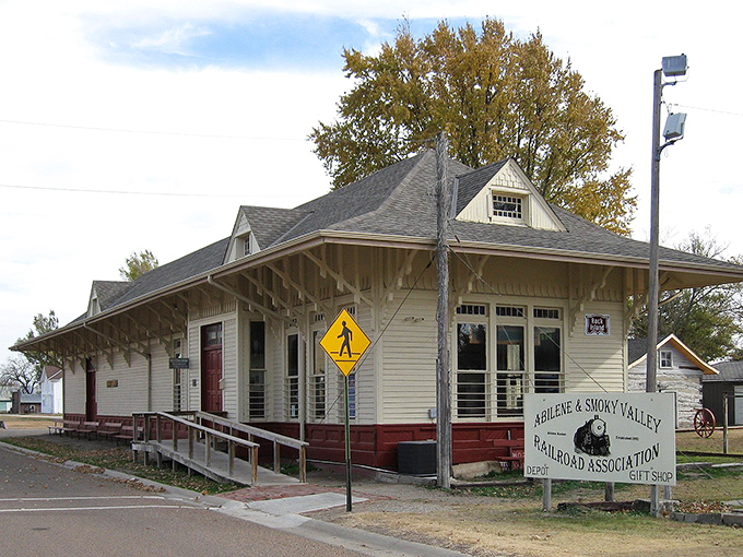 Abilene's vintage train station whispers stories of travelers past. All aboard for a journey through time!
