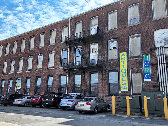 History lives in every corner of this converted mill. The wooden beams have witnessed centuries of stories&mdash;now they watch over vintage treasures.