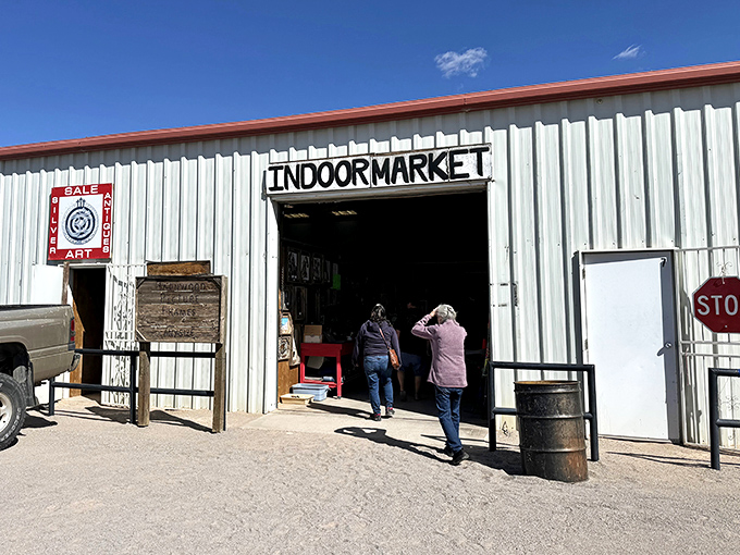"INDOOR MARKET" &ndash; sometimes the simplest signs hide the most extraordinary treasures at Big Daddy's.