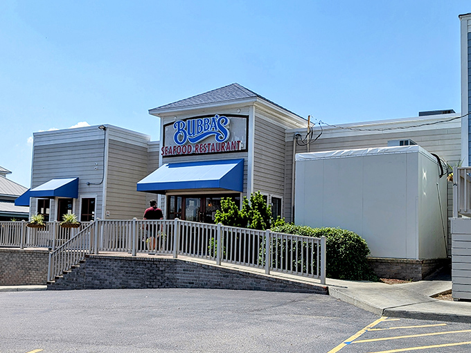 Bubba's clean white exterior and blue awnings hide a seafood powerhouse that locals have treasured for generations.
