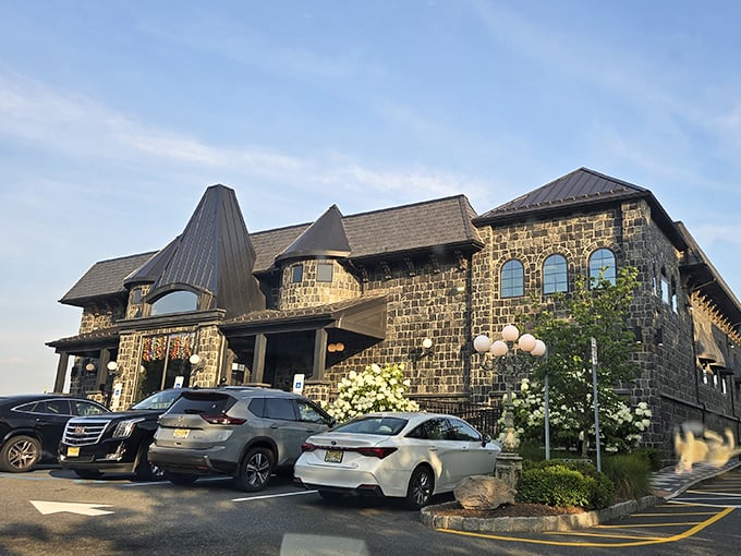 Who says diners can't have castle-like charm? Those stone towers hint at the royal treatment inside.