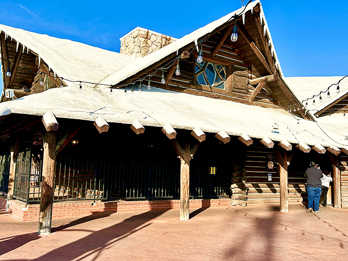 Log cabin architecture promises hearty meals and the kind of warmth money can't buy.
