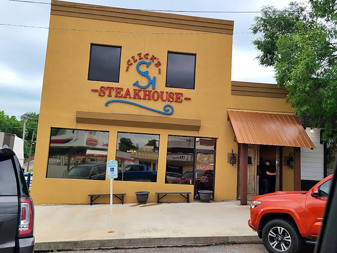 That cheerful yellow exterior practically shouts "great food lives here" - and the locals know it's true.