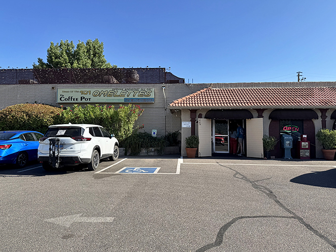 Mountain breakfast with a view - because sometimes your pancakes need a red rock backdrop too.