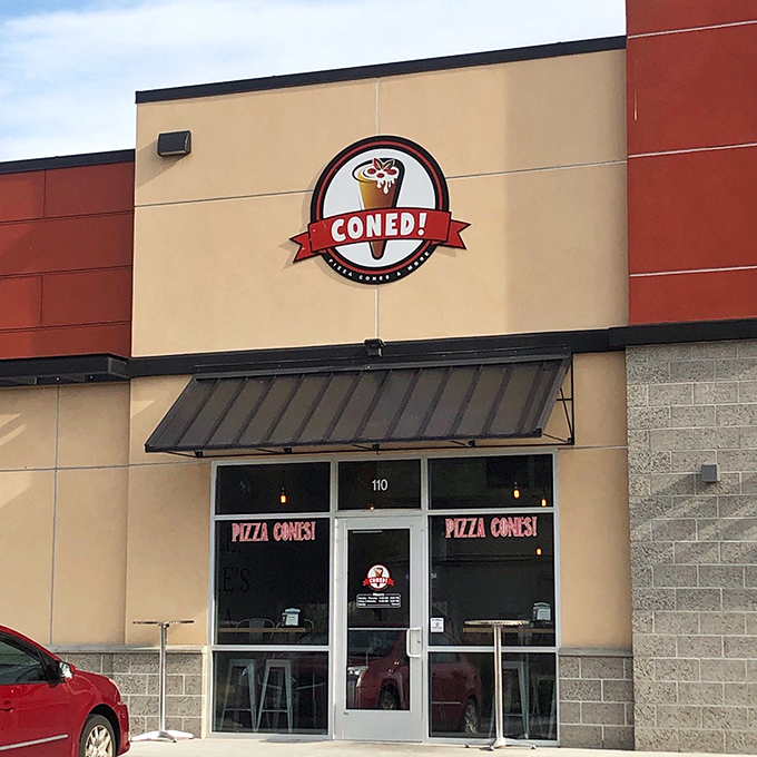 Coned Pizza's clever logo tells you everything &ndash; this isn't your grandfather's pizza experience.