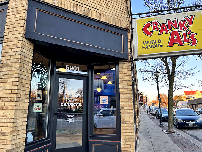 Cranky Al's bright yellow sign has guided hungry Wauwatosa residents through morning sugar cravings for years. A beacon of breakfast bliss!