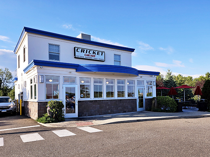 Clean lines and big windows mean they're proud of what happens in that kitchen.
