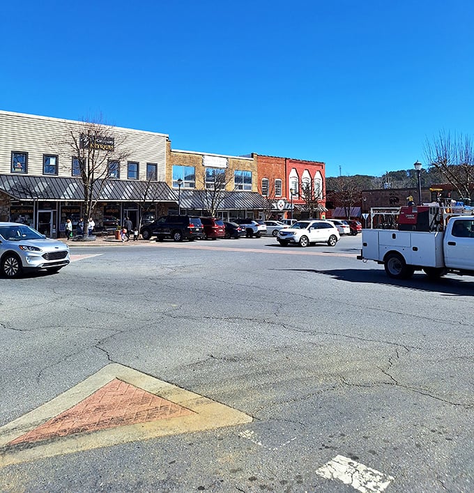 Ellijay's downtown invites you to slow down and browse&mdash;a place where "rush hour" means three cars waiting for a family of deer to cross.