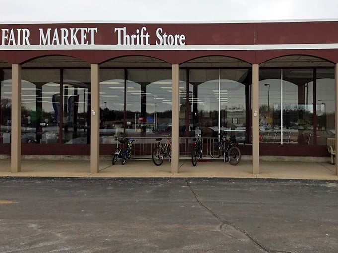 Fair Market's long storefront with arched windows looks like a thrift shopper's dream come true.