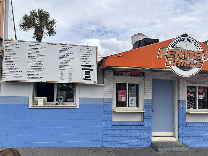Fenway Grille brings Boston ballpark vibes to the beach with its blue-and-orange color scheme. No Green Monster, but monster flavor!