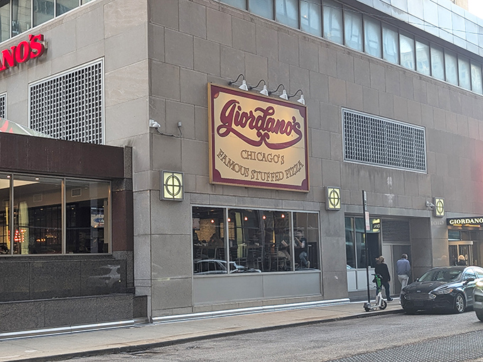 Giordano's proudly announces its mission: delivering Chicago's famous stuffed pizza to the hungry masses.