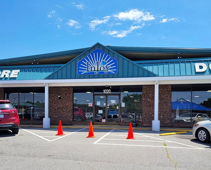 That cheerful blue logo practically shouts "come find something amazing" - and honestly, who could resist that invitation?