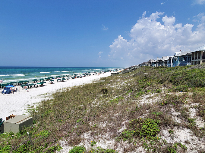 The stunning shoreline of Inlet Beach offers the perfect balance of natural beauty and tasteful development, with room for everyone to spread out.