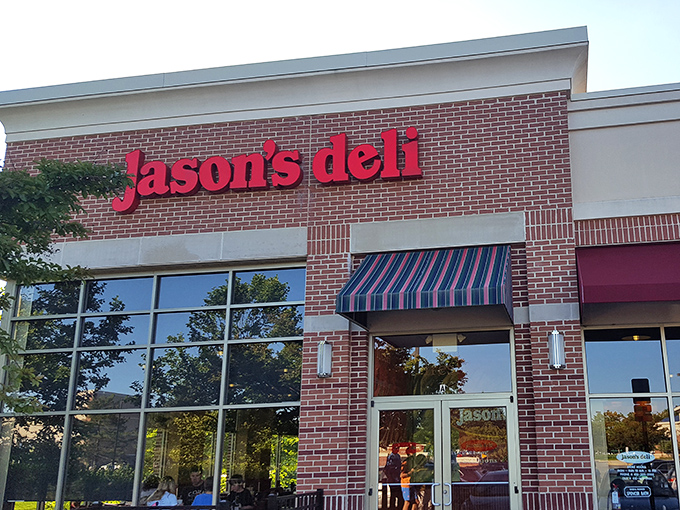 Jason's Deli's brick facade welcomes families seeking hearty sandwiches and that famous endless salad bar.