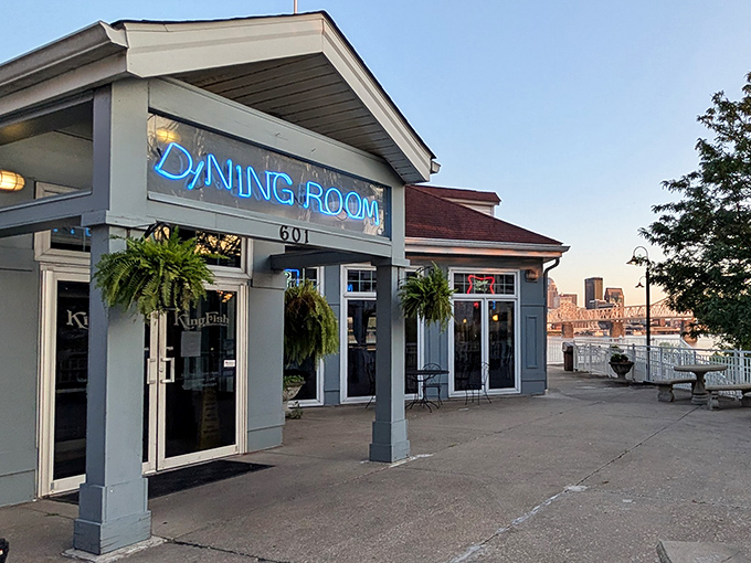 Dining with a view! KingFish's riverside location lets you watch boats drift by while cracking into perfectly steamed crab legs.