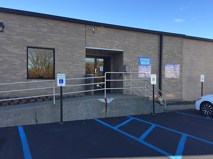 Kiwanis keeps it simple with function over flash. The real treasures await inside this unassuming entrance.