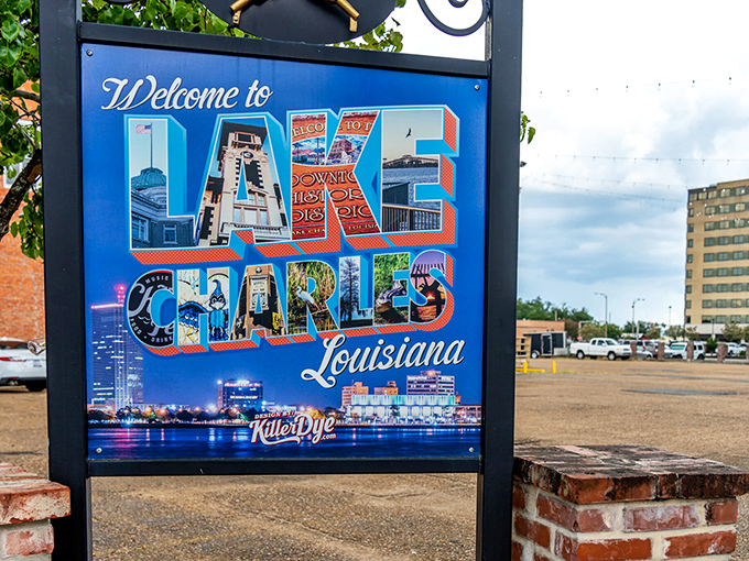 Welcome signs like this make you feel like you've found Louisiana's best-kept secret for affordable living.