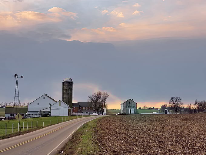 This charming Amish village setup looks like a movie set, but it's the real deal.