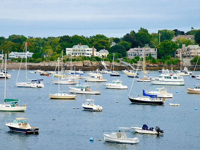 Marblehead buzzes with jet skis and boats, while seaweed decorates the granite like nature's artwork.