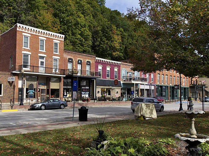 McGregor's brick buildings cling to river bluffs like determined pioneers refusing to budge.