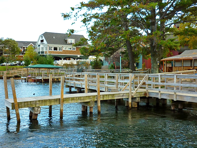 Meredith's waterfront boardwalks invite you to stroll, sit, and seriously consider canceling all your other plans.