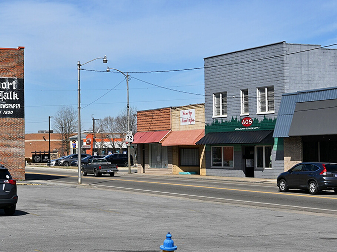 Newport's main street offers a glimpse of simpler times with its row of brick buildings and local businesses. No chain stores in sight!