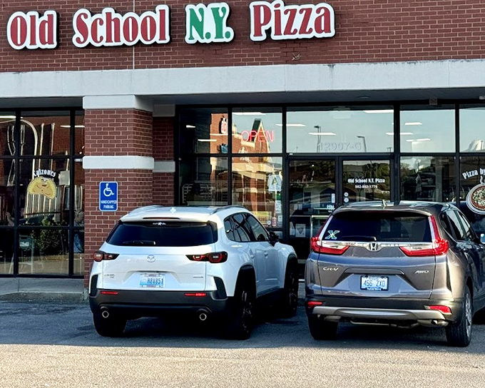 Strip mall? More like flavor mall! Old School NY brings Big Apple authenticity to Louisville.