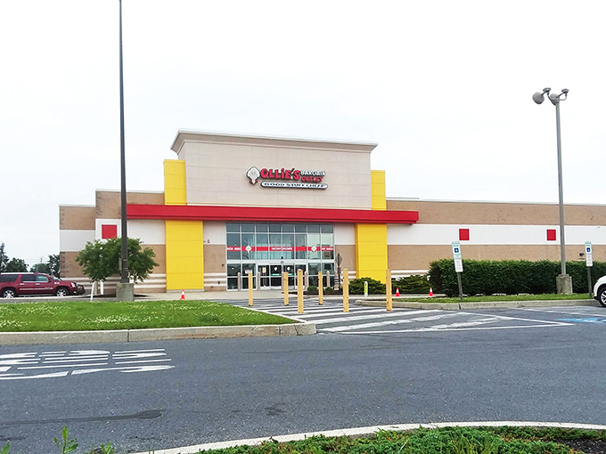 Those bright yellow accents scream "bargains inside" louder than a carnival barker's pitch.