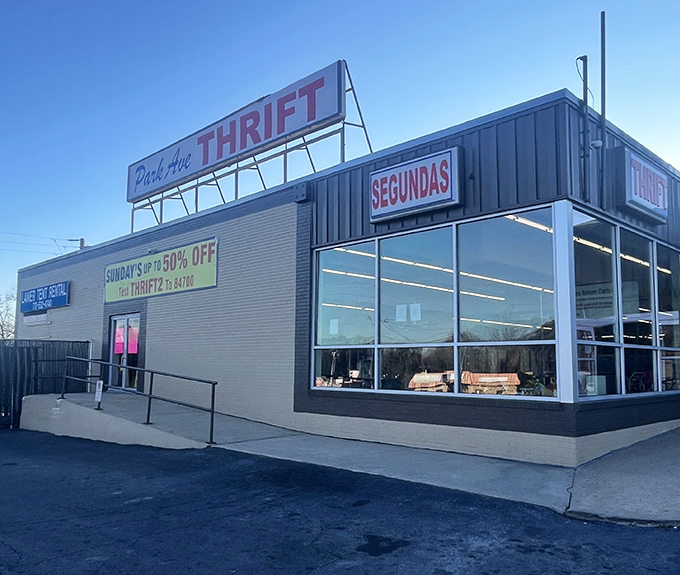 The modern storefront hides endless aisles of possibilities, like a department store that forgot to mark up its prices.