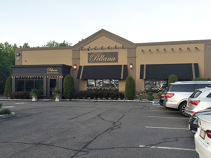 Pellana's elegant fa&ccedil;ade hints at the sophisticated meat paradise waiting inside. Those black awnings practically whisper "treat yourself."