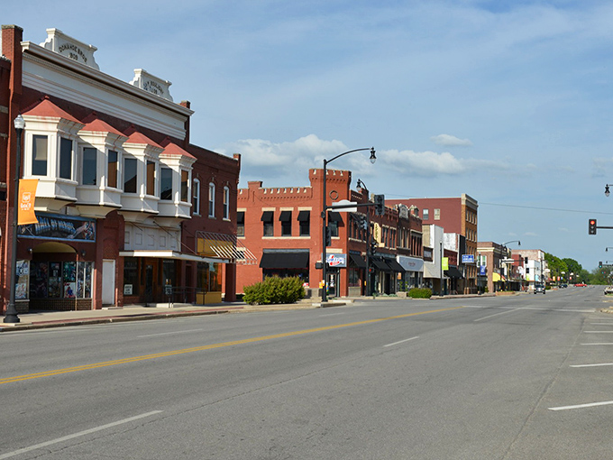 Ponca City's downtown stretches like a Norman Rockwell painting come to life perfectly.